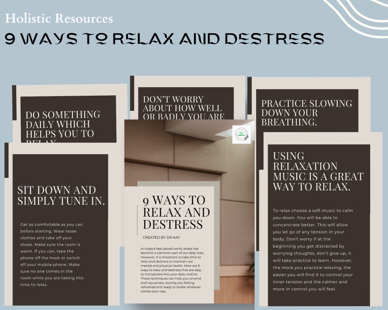 9 Ways to Relax and Destress Digital Guide Digital Planner - Etsy