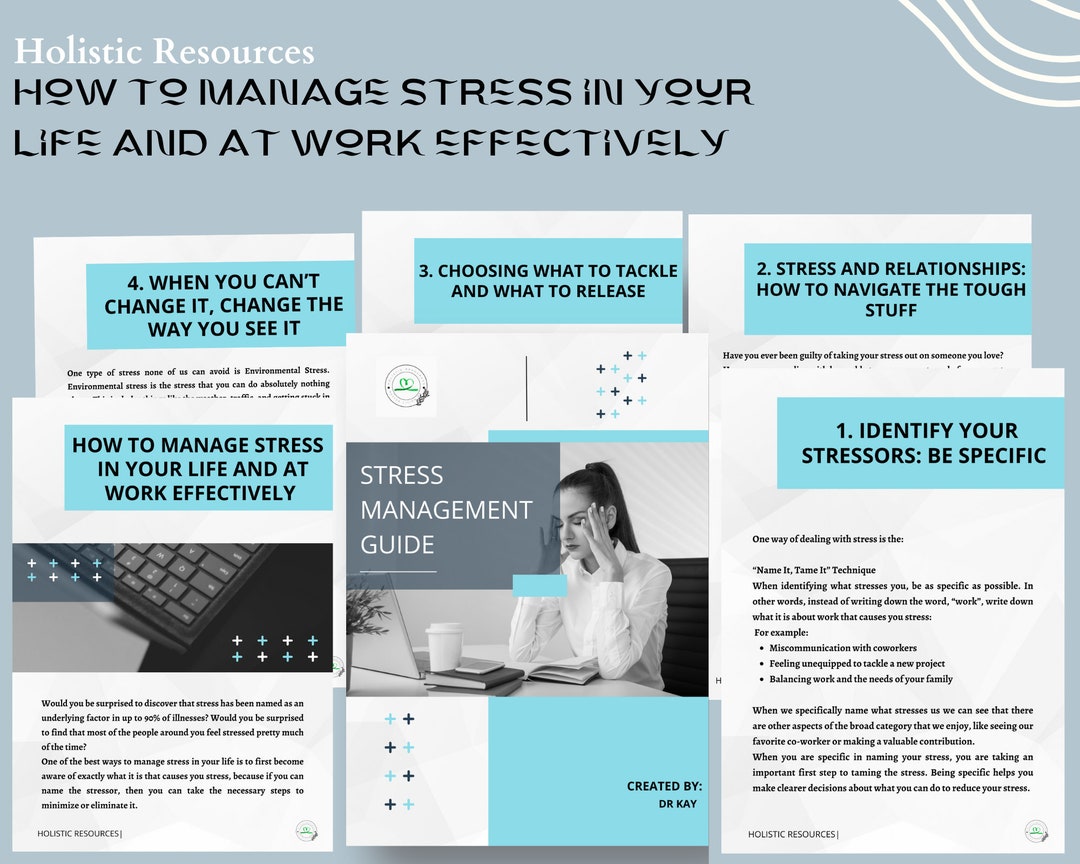 Stress Management Guide | Printable Chart | Digital Planner | Selfcare ...