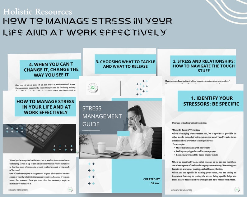 Stress Management Guide | Printable Chart | Digital Planner | Selfcare ...