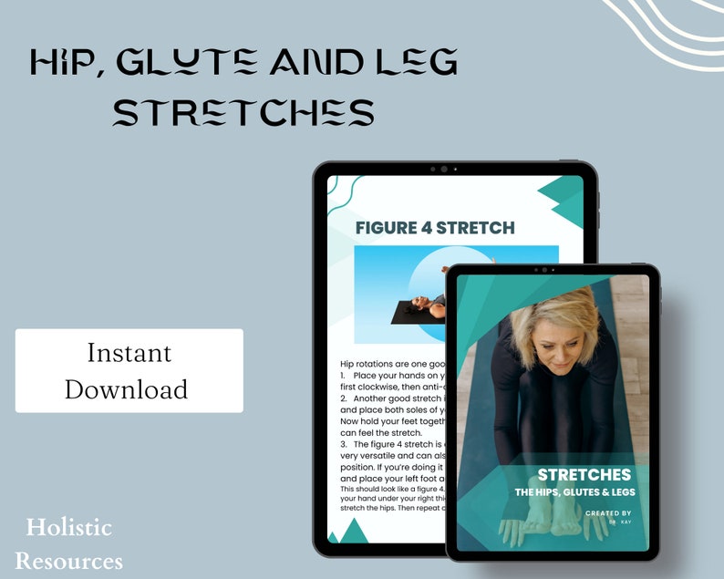 Hip, Glutes and Leg Stretch | Health | Exercise | Planner | Health and ...