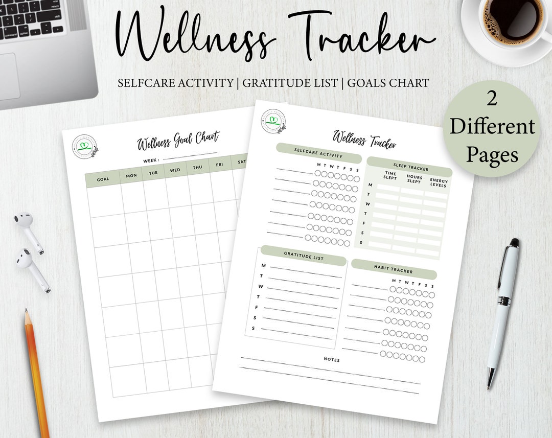 Wellness Tracker | Digital Tracker | Digital Planner | Printables ...