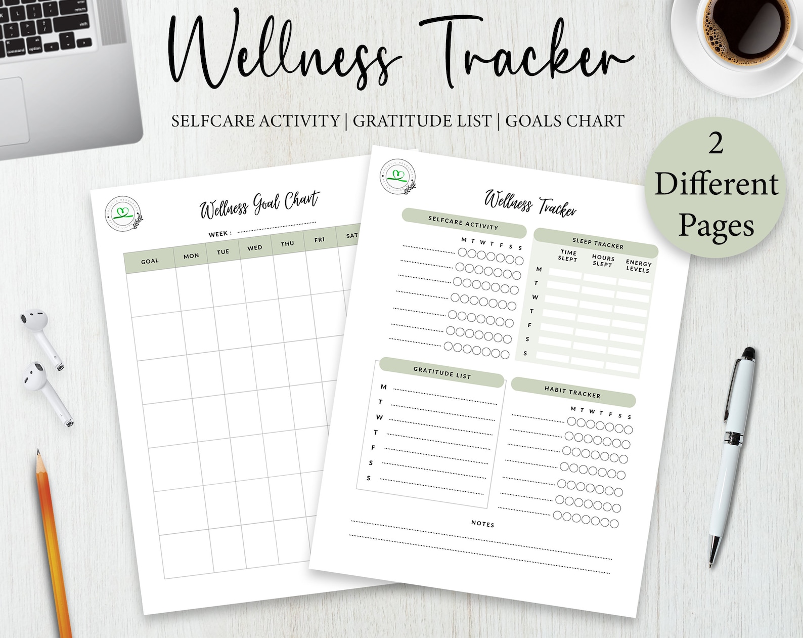 Wellness Tracker | Digital Tracker | Digital Planner | Printables ...