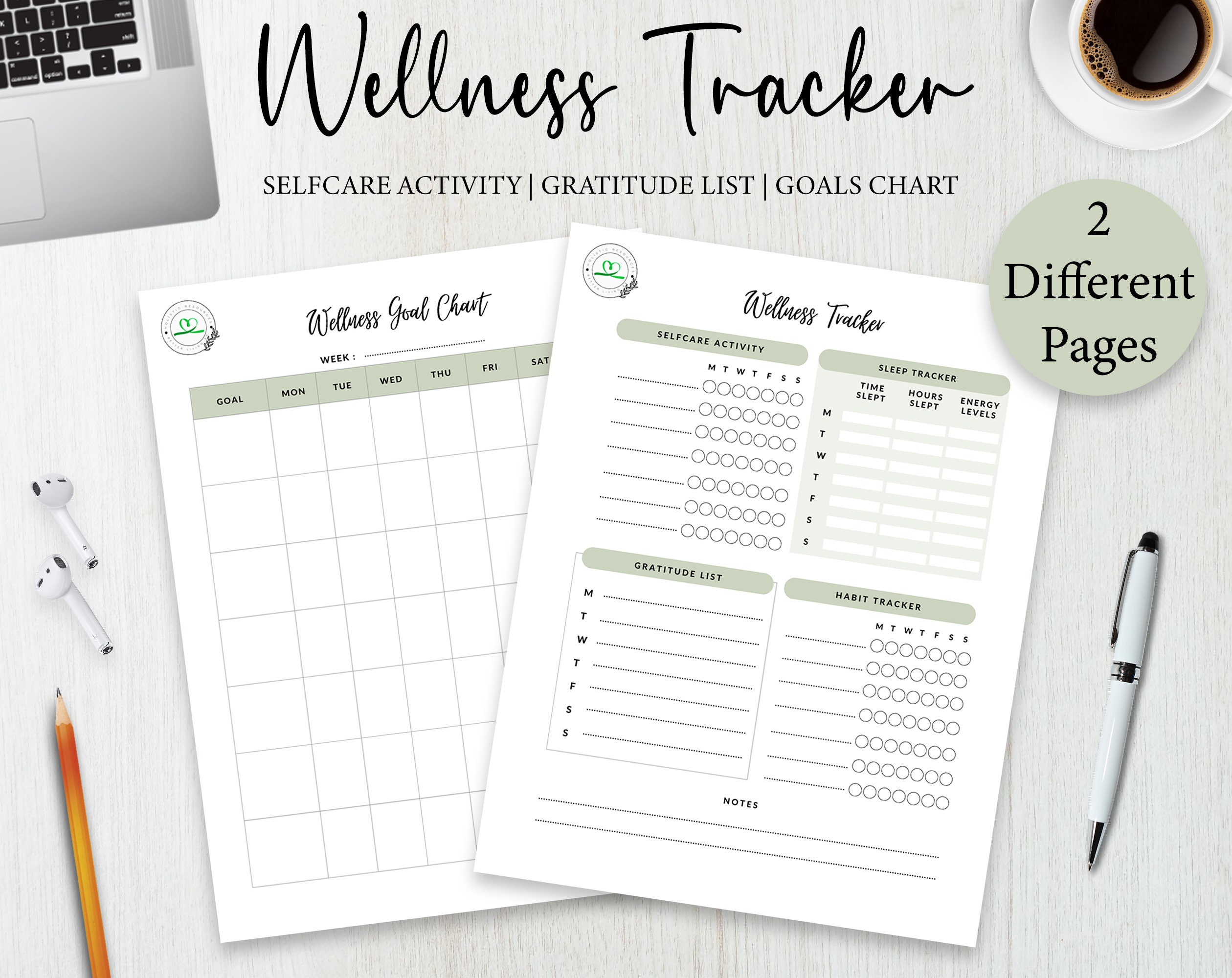 Wellness Tracker | Digital Tracker | Digital Planner | Printables ...