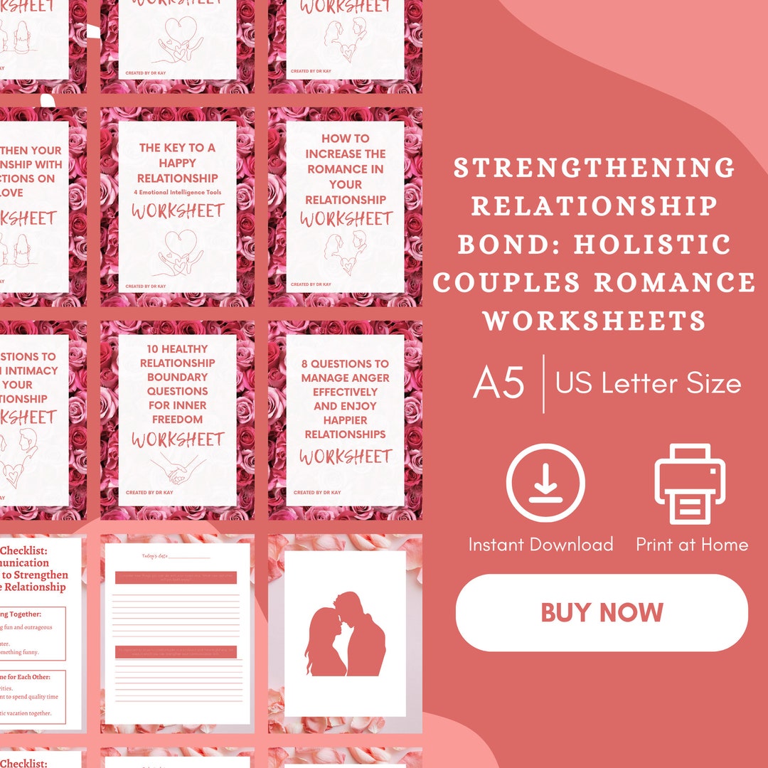 Strengthening Relationship Bond Holistic Couples Romance Worksheets ...