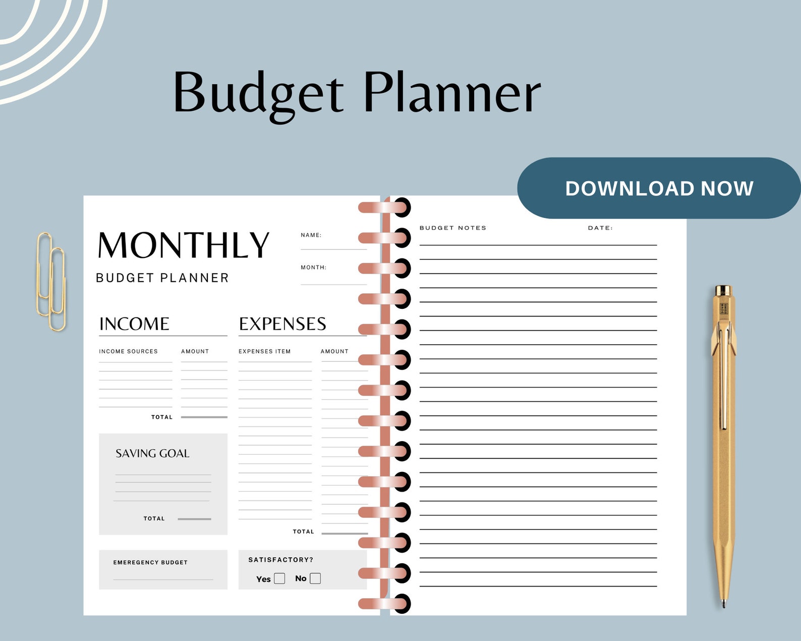 Budget Planner | Digital Budget Planner | Financial Planner | Finance ...