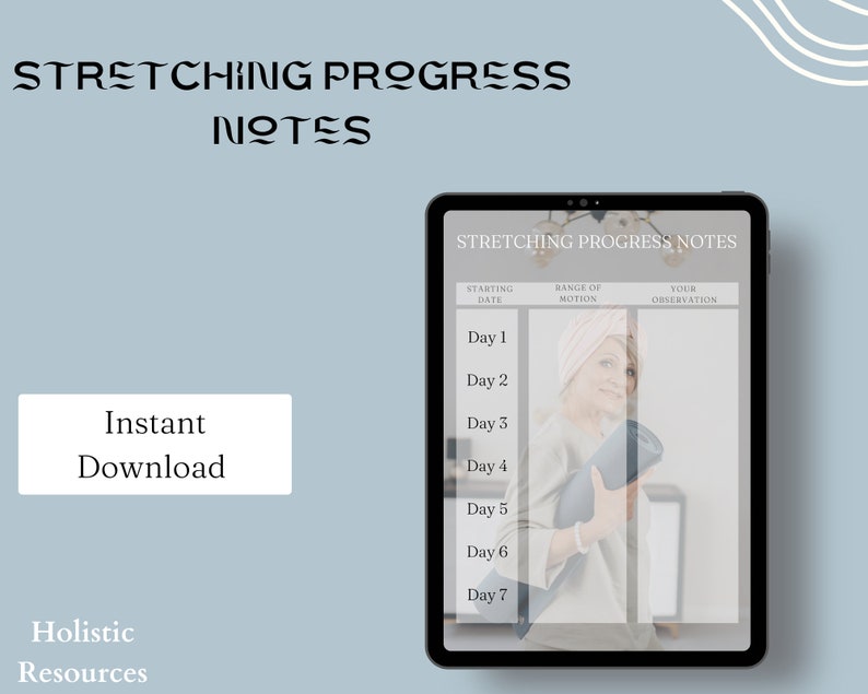 Stretching Progress Notes | Health | Exercise | Planner | Health and ...