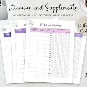 Vitamins and Supplements Tracker | Vitamins Tracker | Health ...