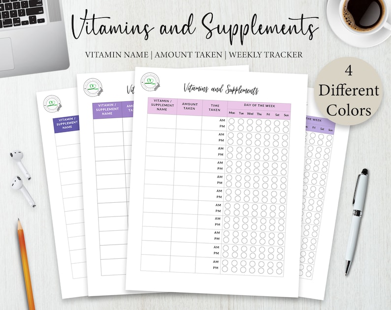Vitamins and Supplements Tracker | Vitamins Tracker | Health ...