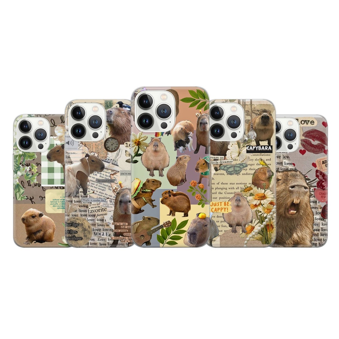 Cute Capybara Phone Case Funny Capybaras Cover for iPhone 14 13 12 Pro ...