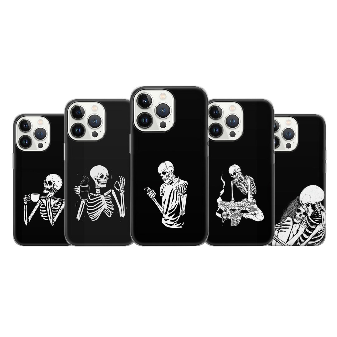 Skeleton Skull Phone Case Joints Bones Cover for iPhone 16 15 14 13 12 ...