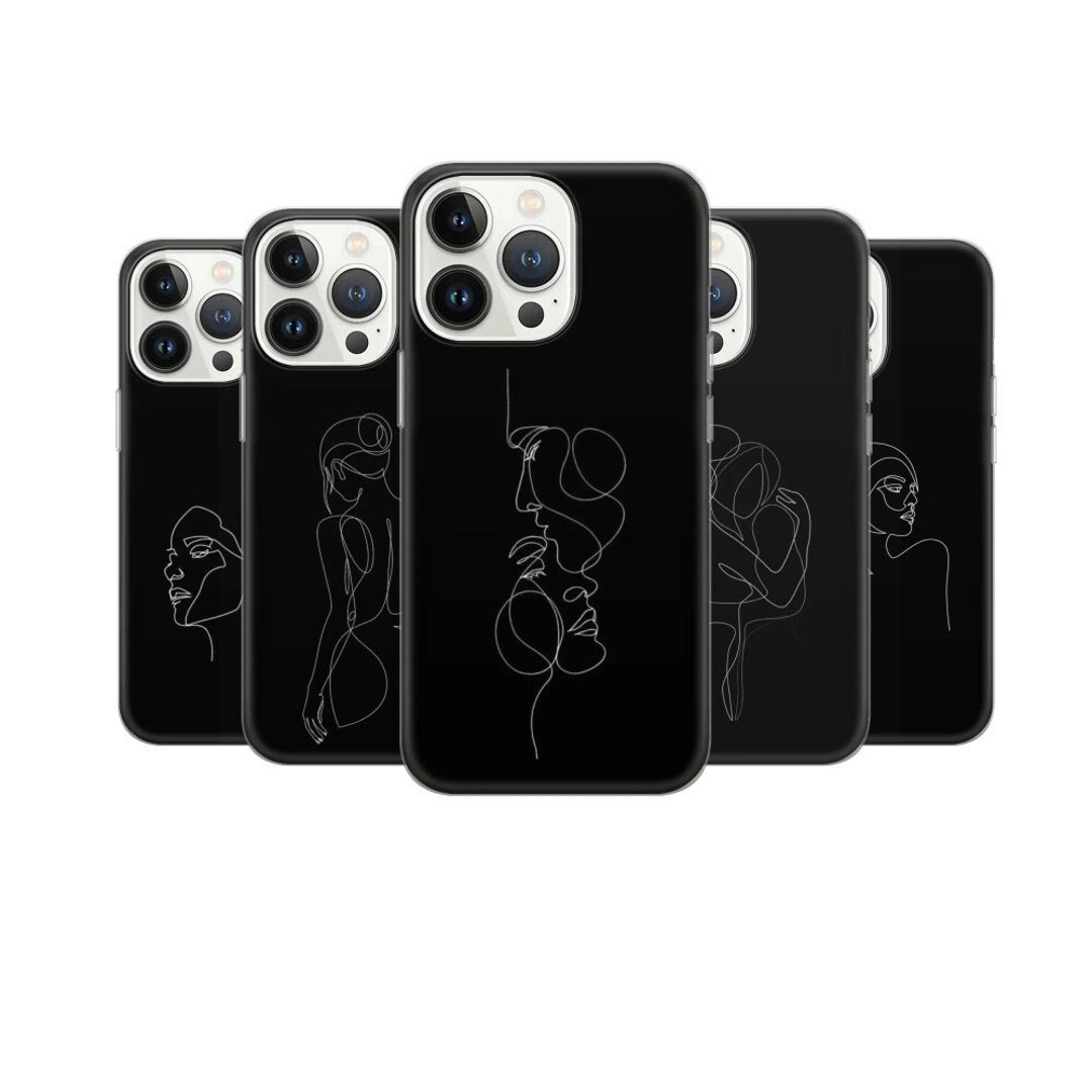 Single Line Art Continuous Line Phone Case One Line Drawing Cover for ...