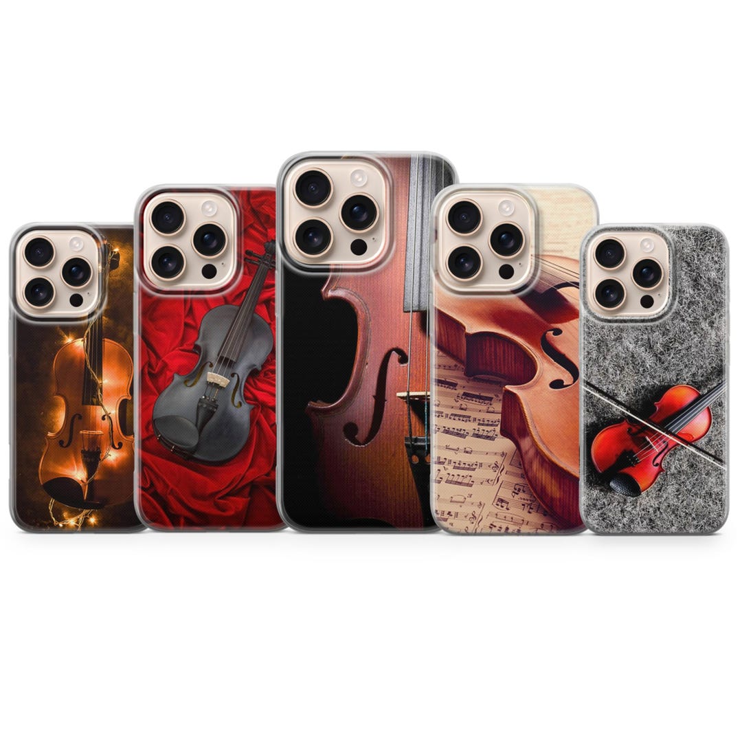 Classical Violin, Musical Instrument Phone Case: Black Fiddle Stings ...