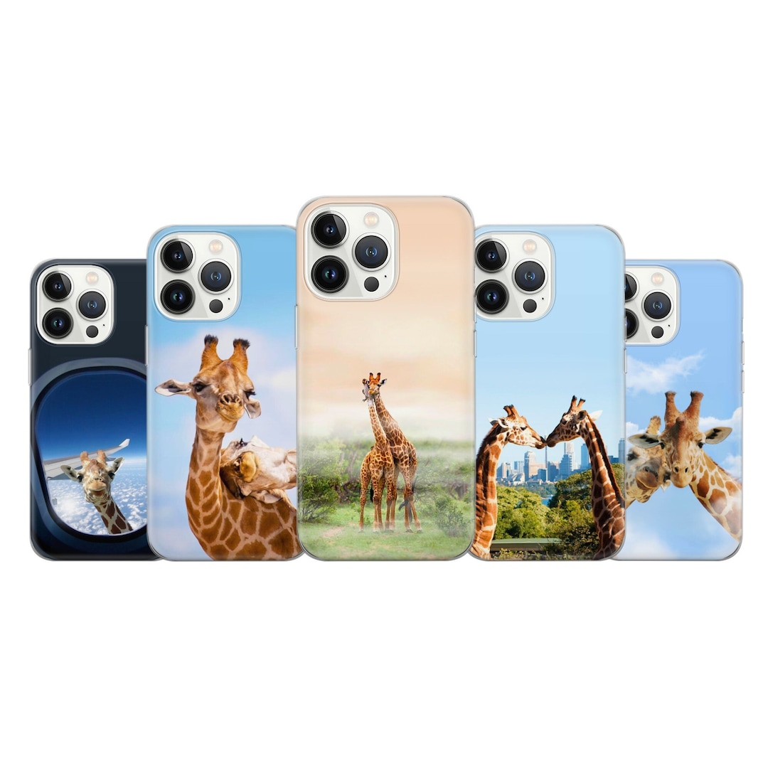 Cute Giraffe Phone Case Giraffe Art Lover Cover for iPhone 14 13 12 Pro ...