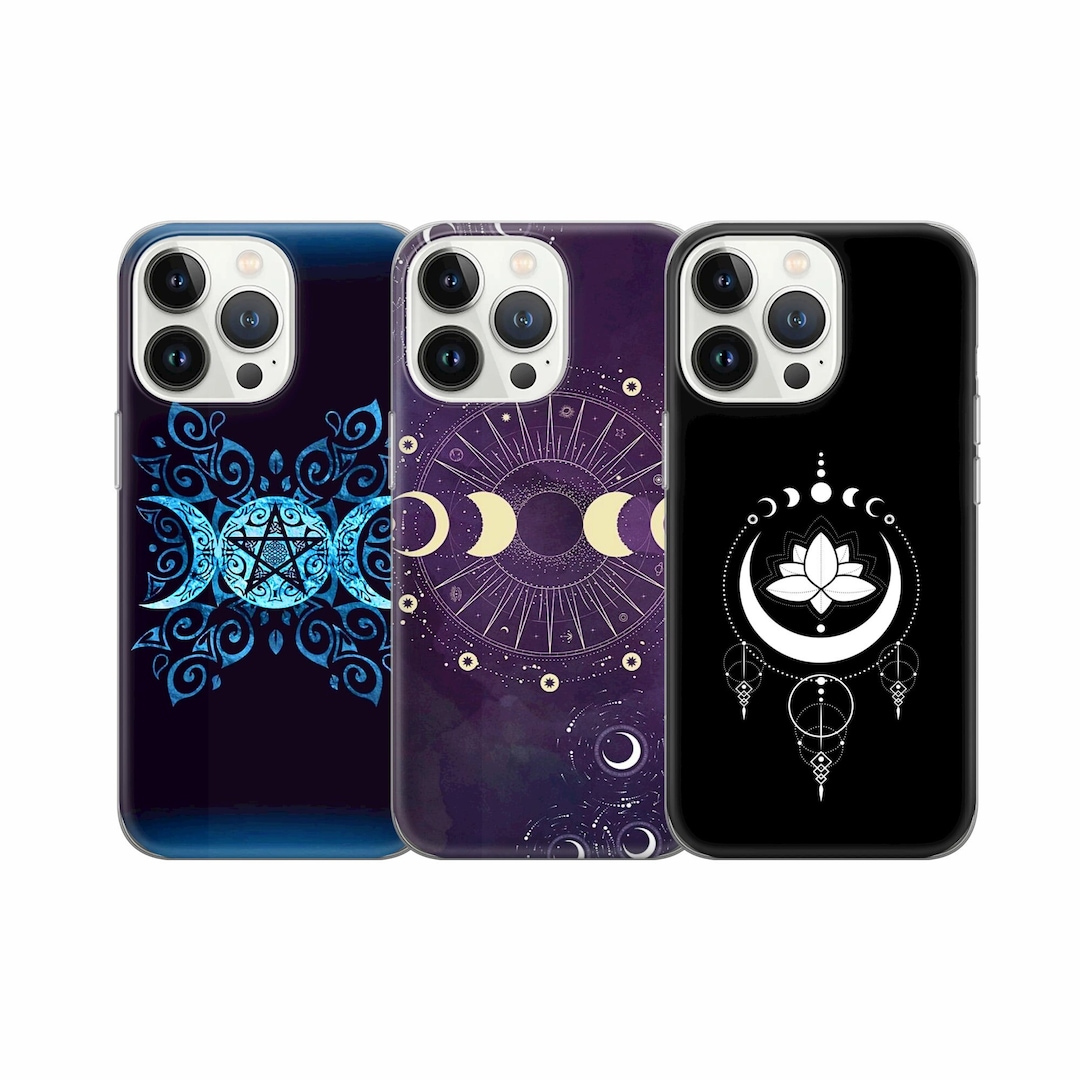 Triple Moon Goddess Phone Case: Wiccan Pagan Symbol, TPU Gel for Iphone ...