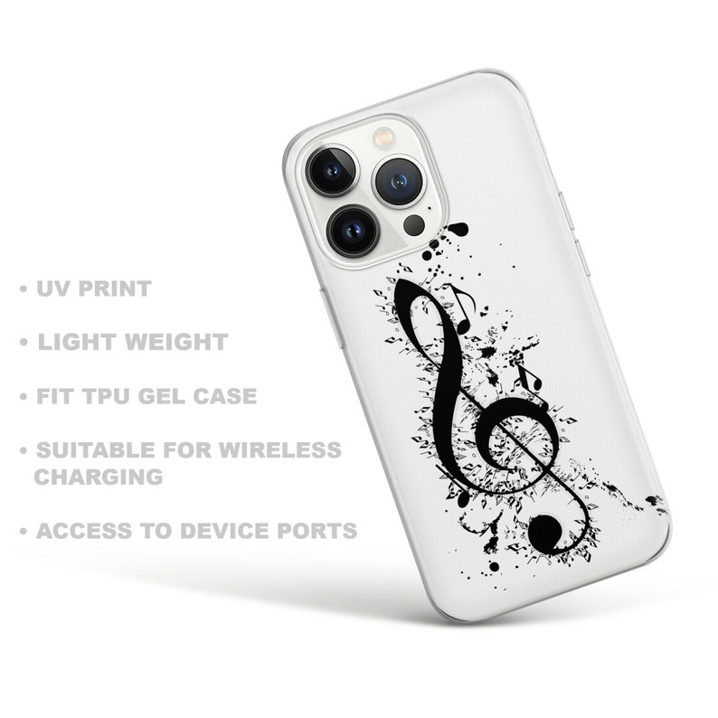 Music Notes Pattern Phone Case Musical Notes Clef Cover for - Etsy
