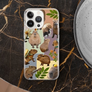 Cute Capybara Phone Case Funny Capybaras Cover for iPhone 14 13 12 Pro 11 XR 8 7, Samsung S23 ...