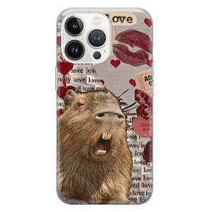 Cute Capybara Phone Case Funny Capybaras Cover for iPhone 14 13 12 Pro ...