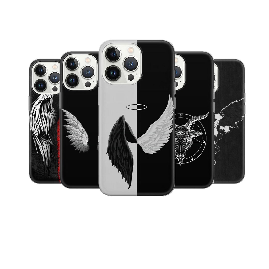 Angel and Demon Black and White Phone Case Wing Cover for Pixel 9 8 ...