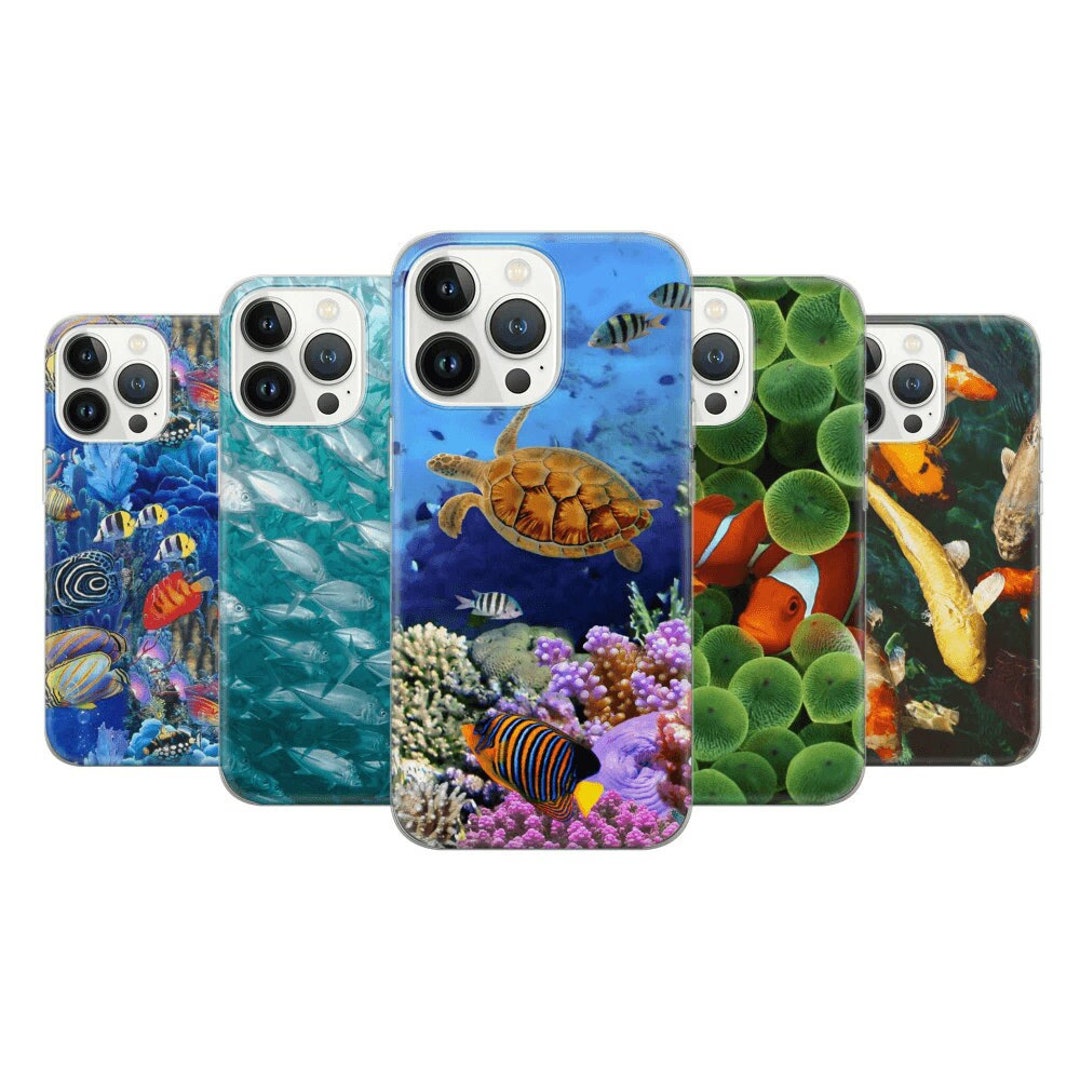 Marine Life Phone Case Aquatic Sea World Cover for iPhone 14 13 12 Pro ...