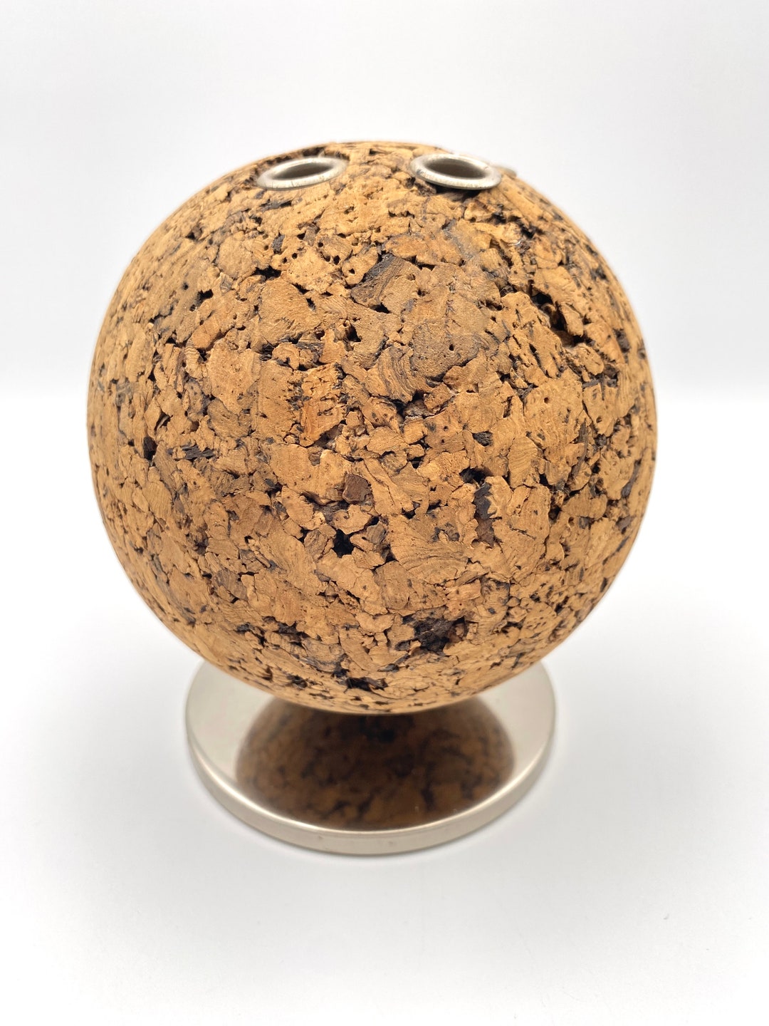 Sherman Park MCM Office Desk Decor Cork Globe on Chrome Stand for Pen ...