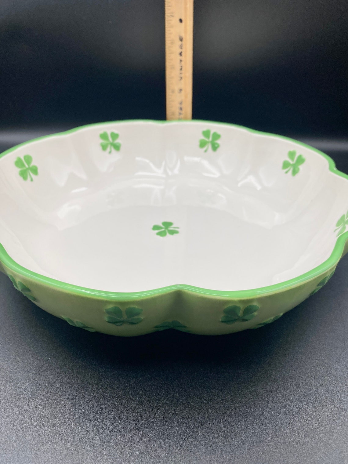 Kate Williams Design Shamrock Large Serving Bowl or Centerpiece Bowl - Etsy