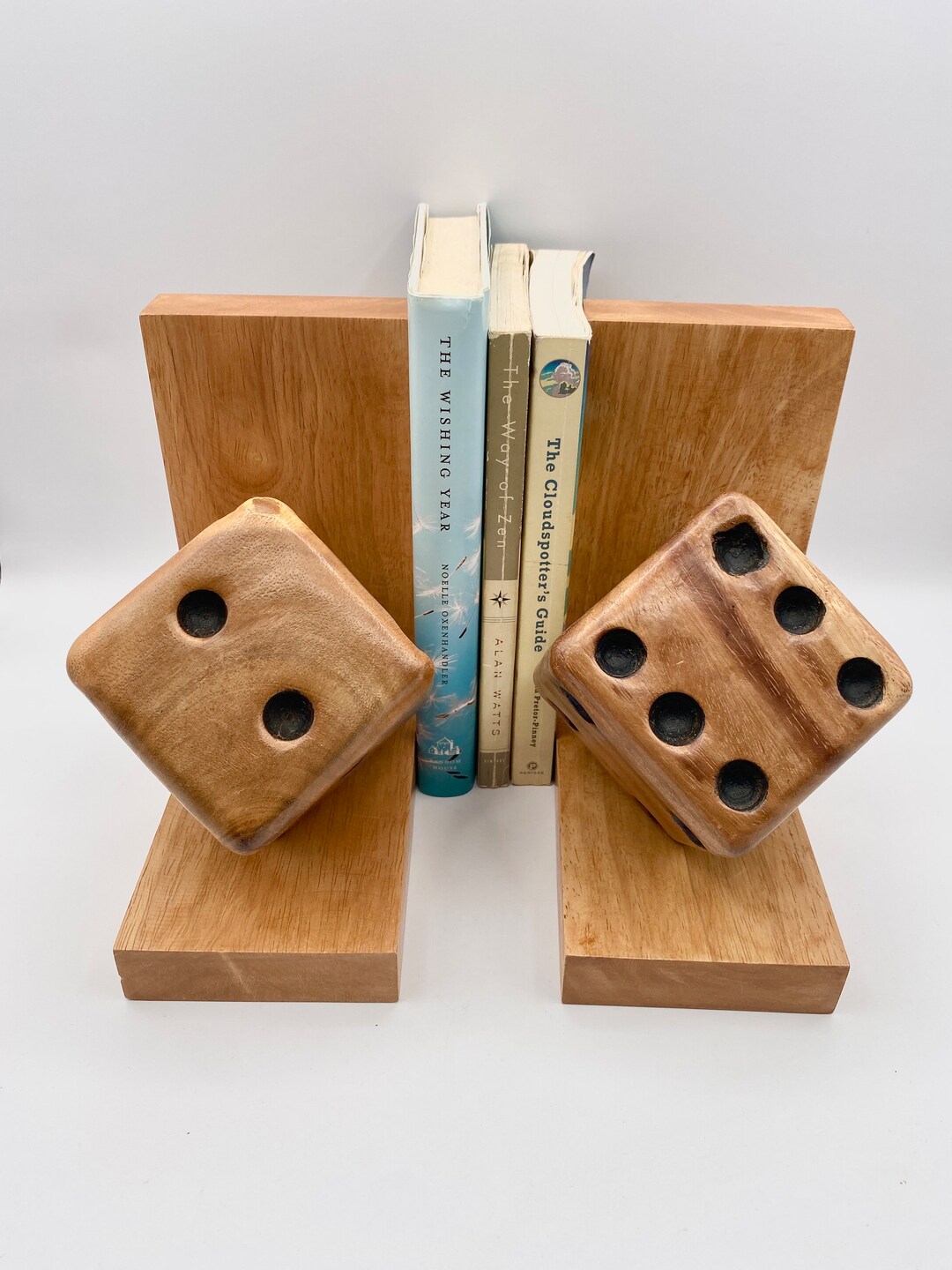Pair of Wooden Dice Bookends, Mancave, Game Night, Unique Decor - Etsy
