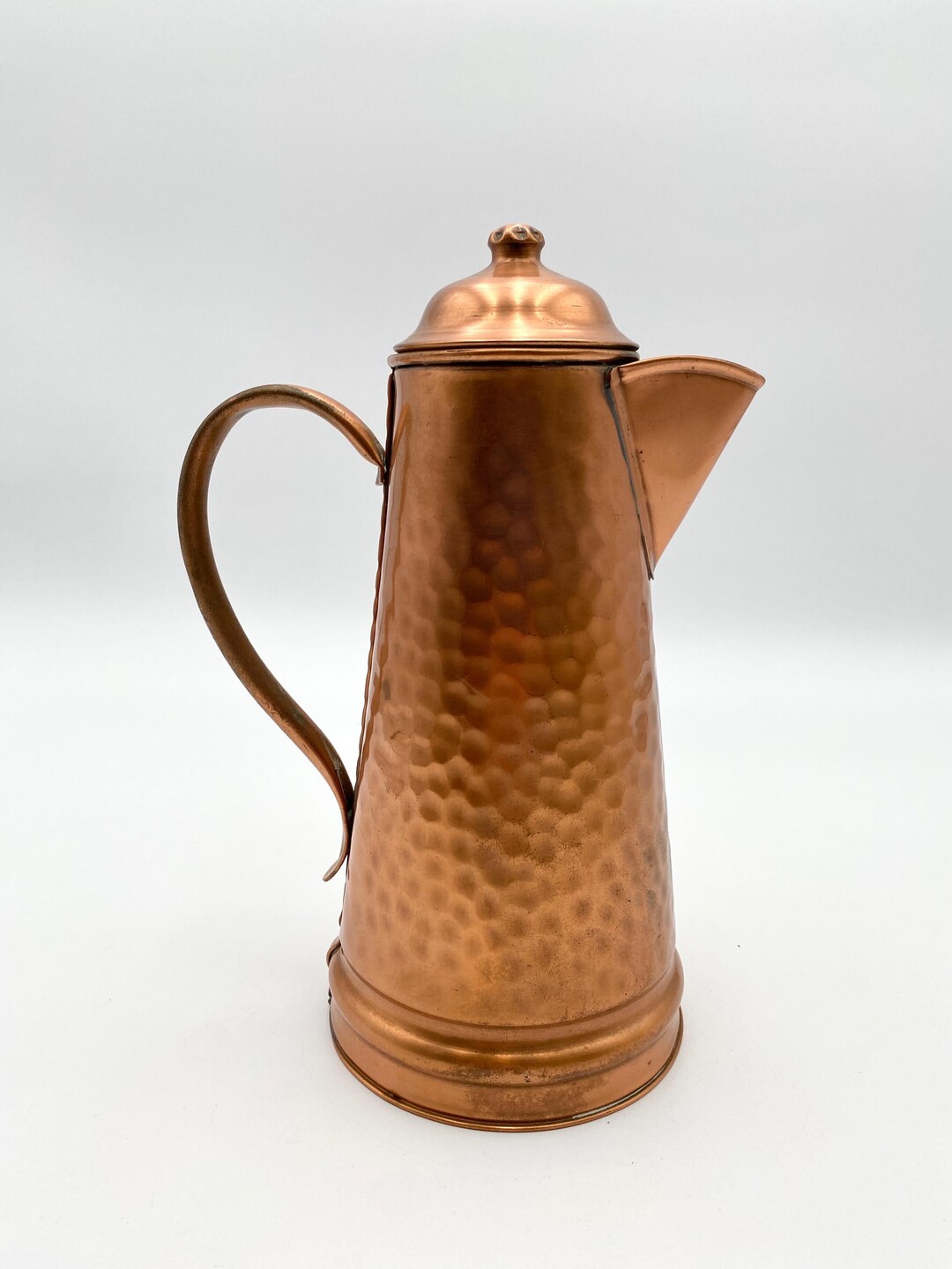 Vintage Copper Kettle Gregorian Hammered Copper Pitcher or Coffee Pot ...