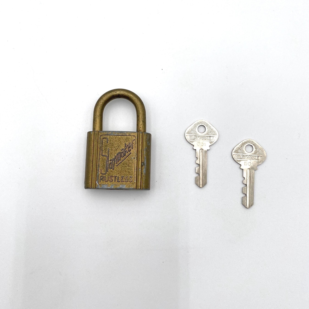 Vintage Rustless Padlock Slaymaker With Both Keys Brass Lock Works - Etsy