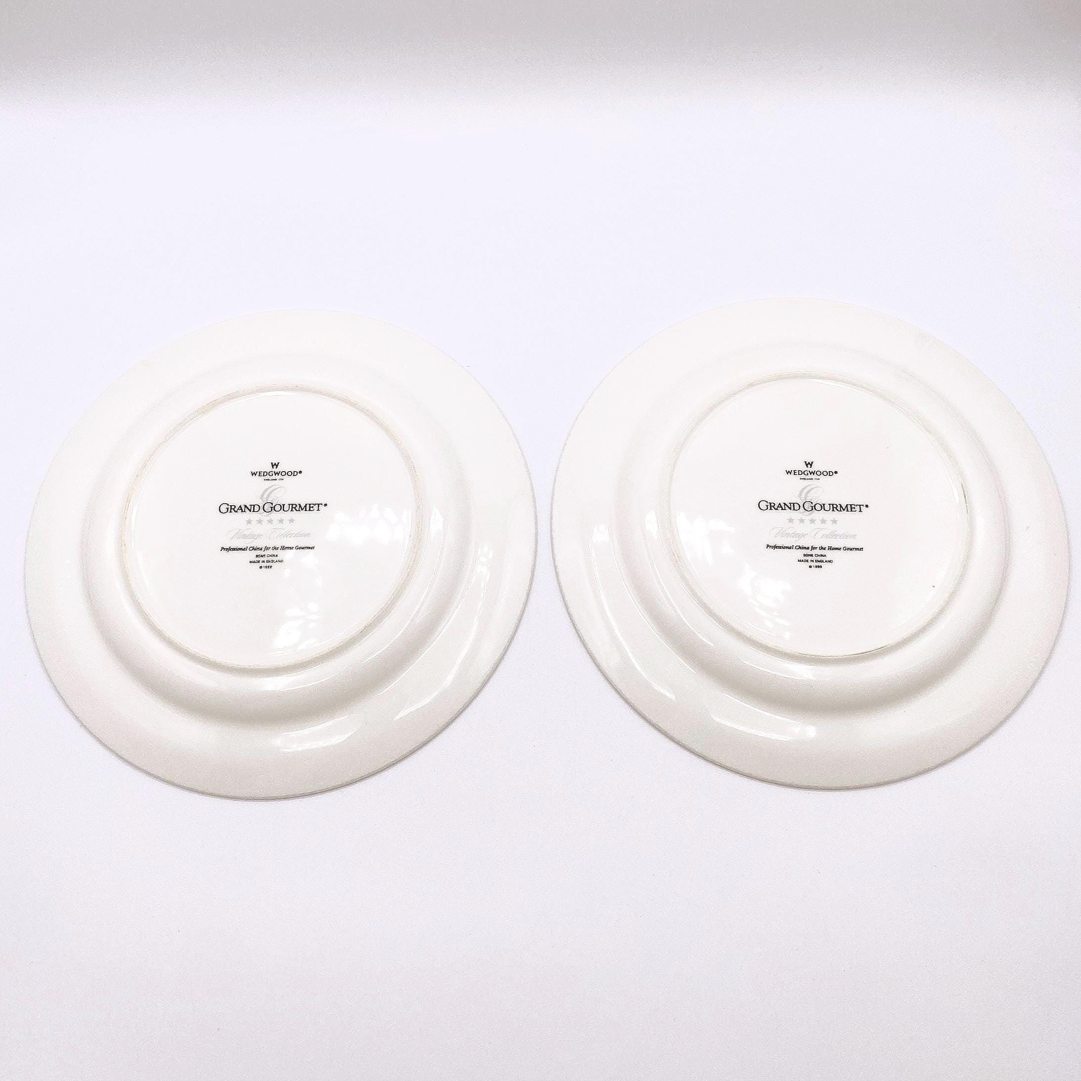 Vintage Wedgwood Bone China Canape Plates: Grand Gourmet Wine ...