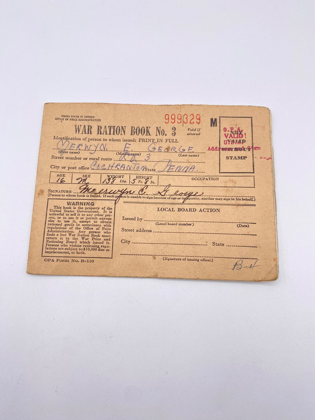 WWII Ration Booklet - Military Collectible Paper Ephemera - Etsy