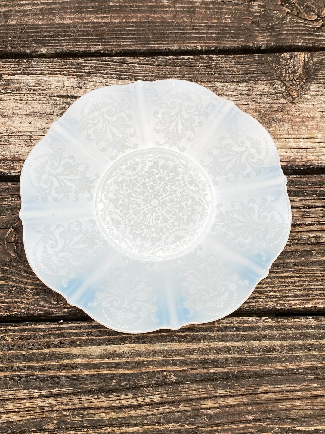 Vintage Opalescent Sweetheart Dinner Plate by Macbeth-evans American ...