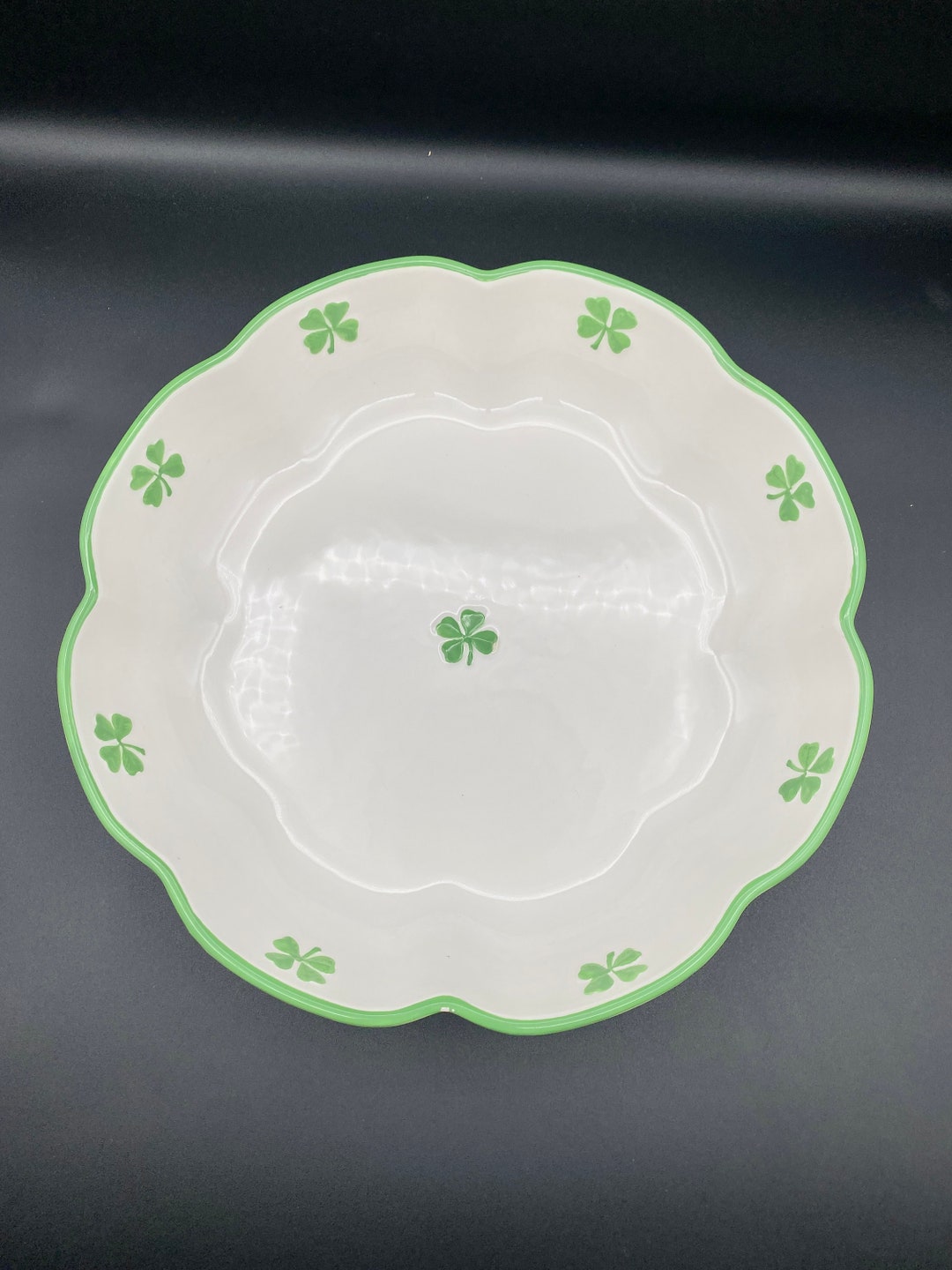 Kate Williams Design Shamrock Large Serving Bowl or Centerpiece Bowl - Etsy