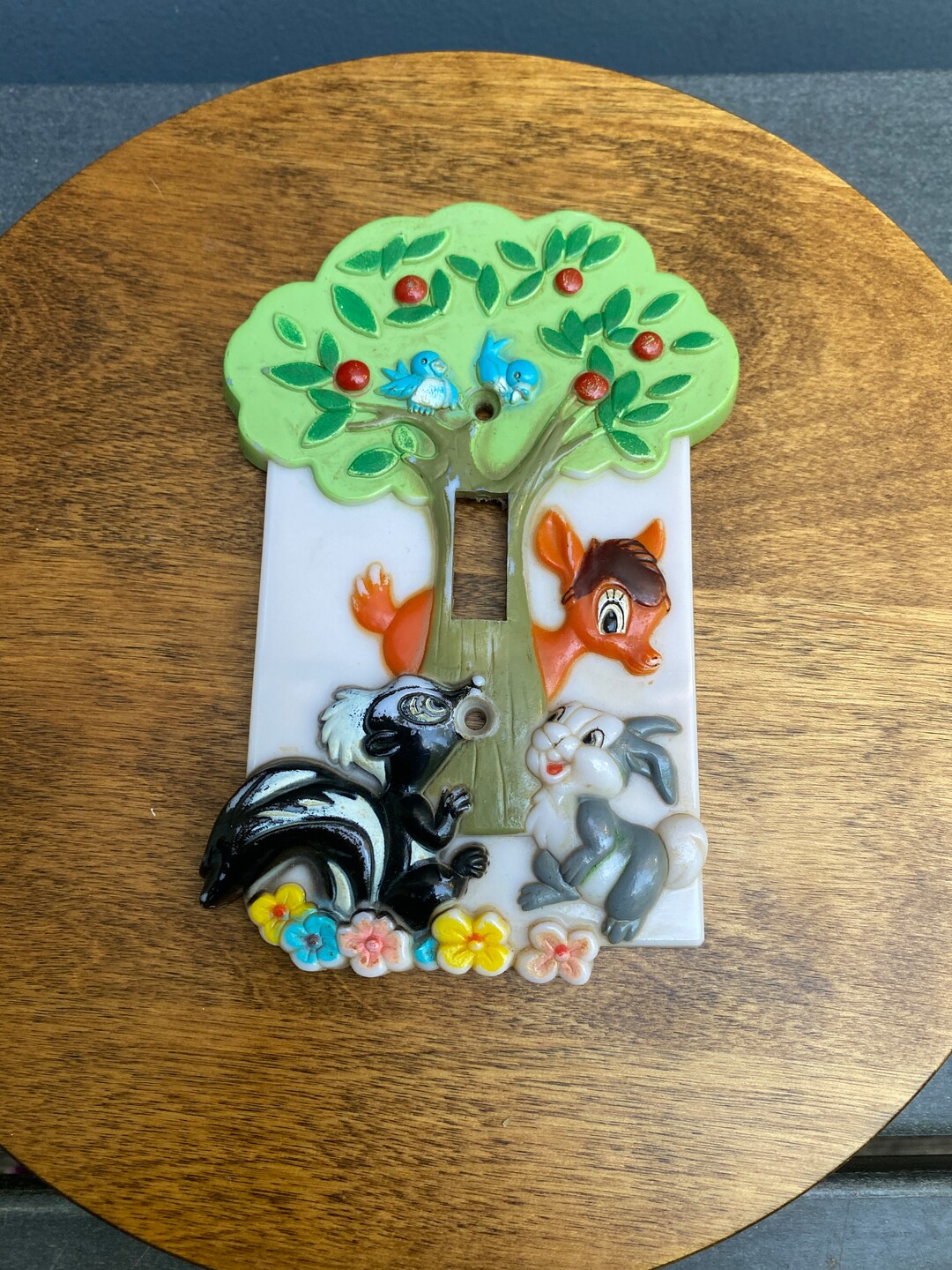 Vintage Disney Bambi Light Switch Cover Plate Petunia the Skunk ...
