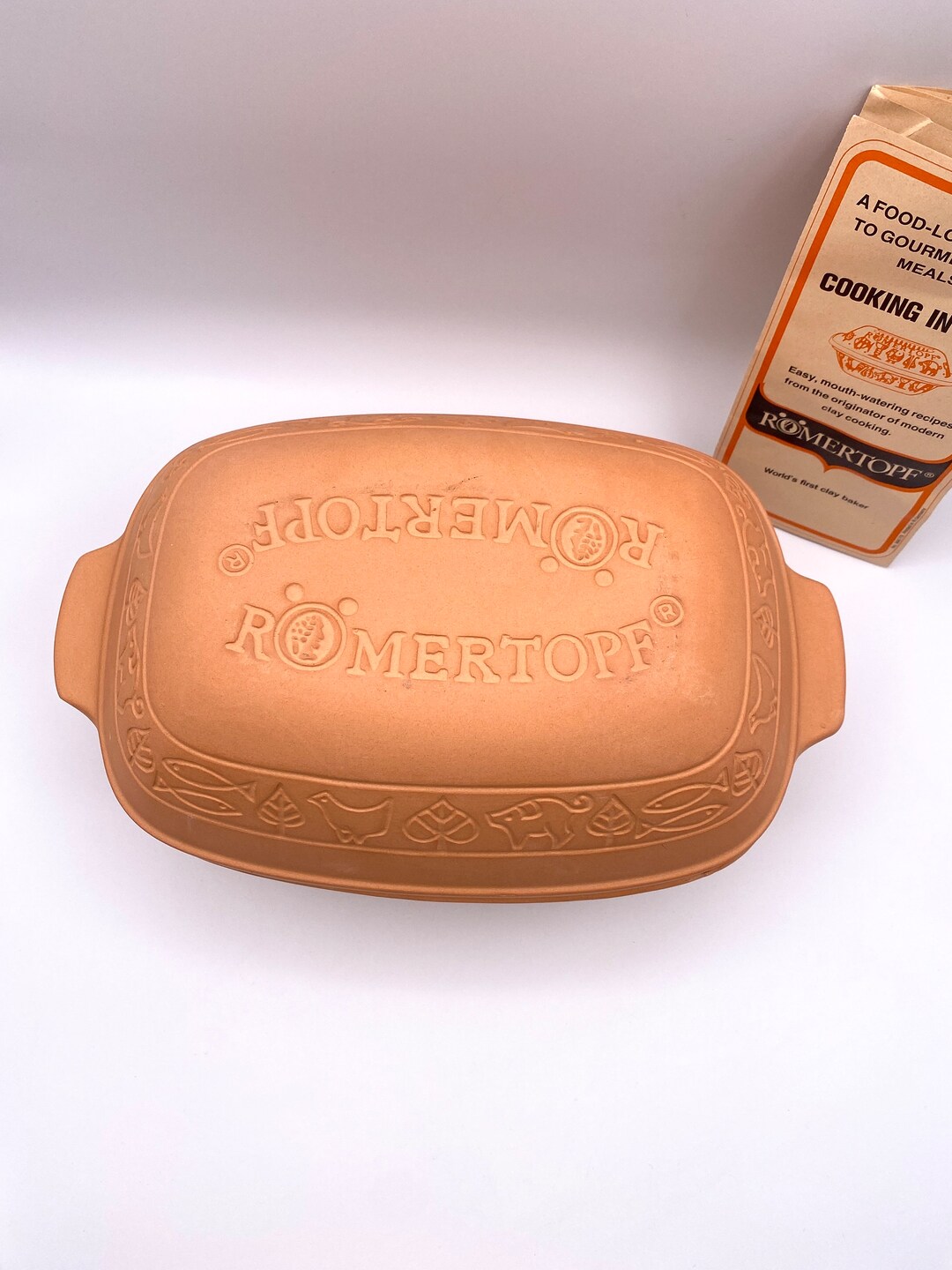 Romertopf Terracotta Cooker Vintage Oven Roasting Dish - Etsy