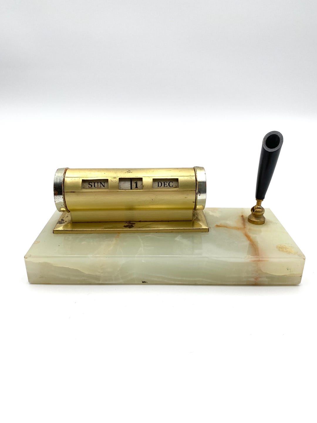 MCM Perpetual Calendar With Pen Holder Desk Accessory by Sherman Park ...