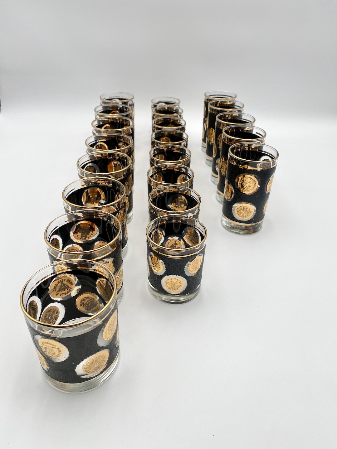 Libbey 1960s Coin Glasses Sold Individually - Highball, Rocks, Old ...