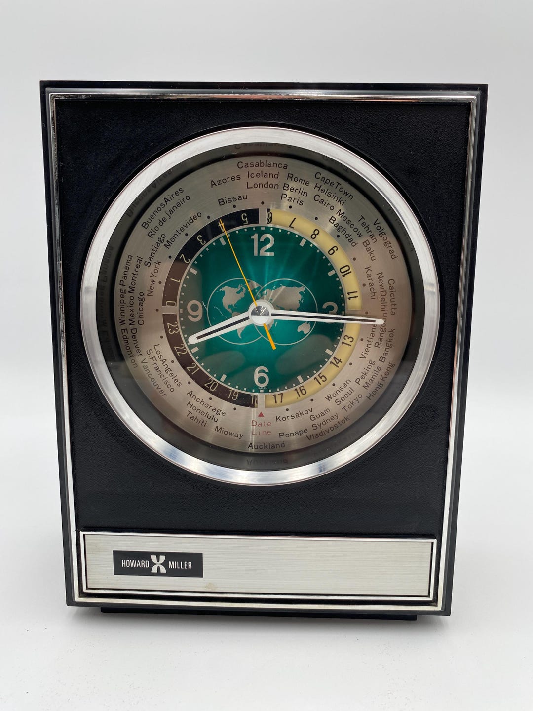 Vintage Howard Miller World Clock No 7RW001 | 1960s Japan - Etsy