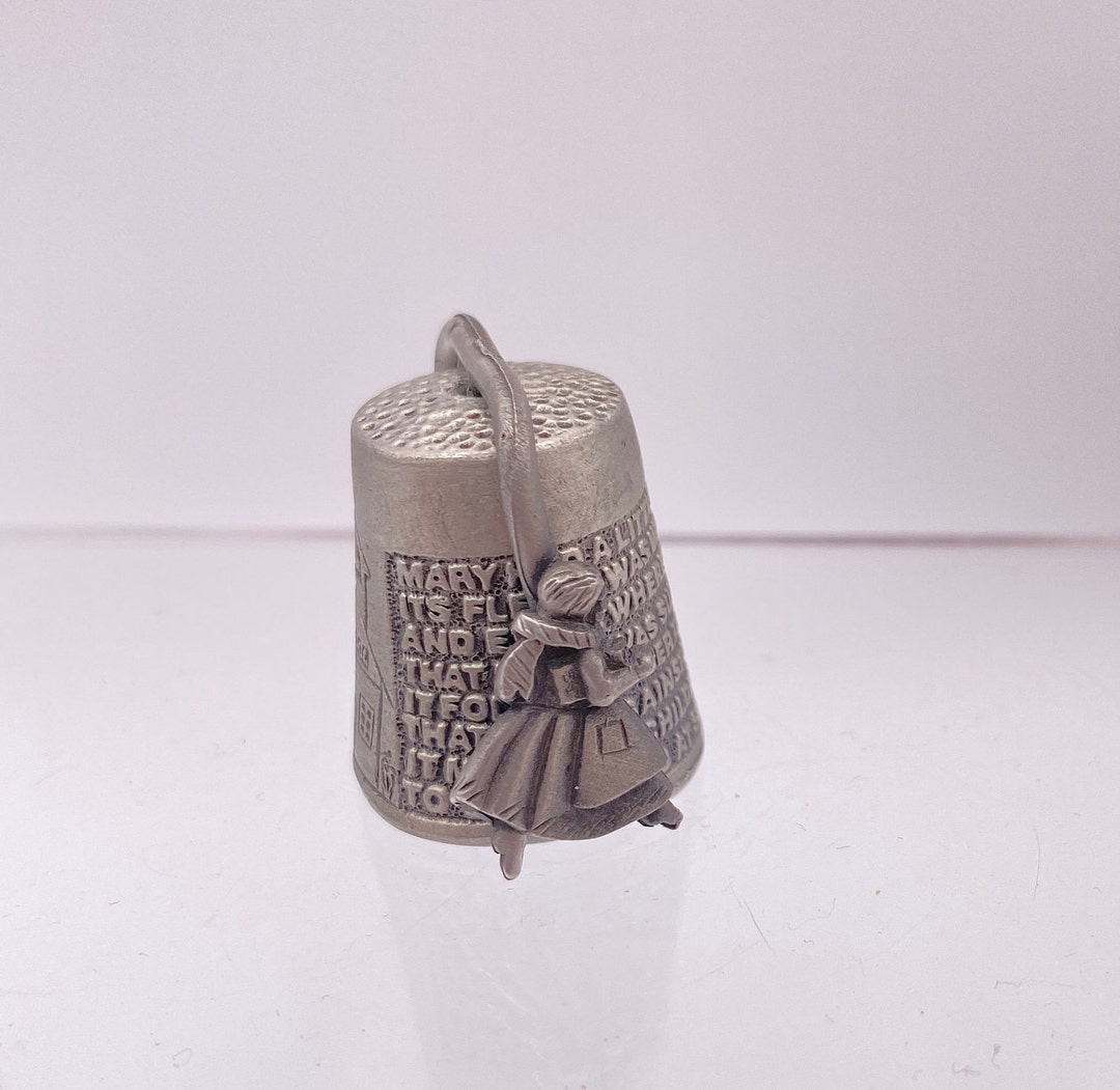 Mary Had A Little Lamb Nicholas Gish Pewter Thimble Children's Nursery ...