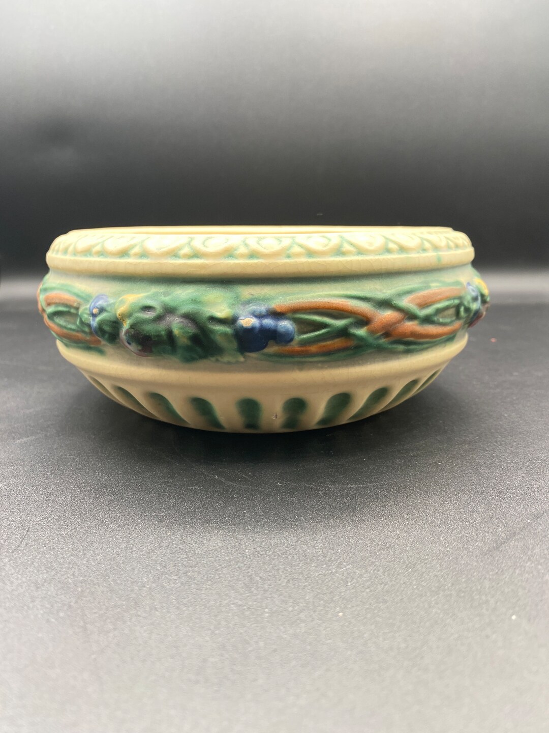 Roseville 1920s Corinthian Flower Pottery Bowl 7.25 Wide - Etsy