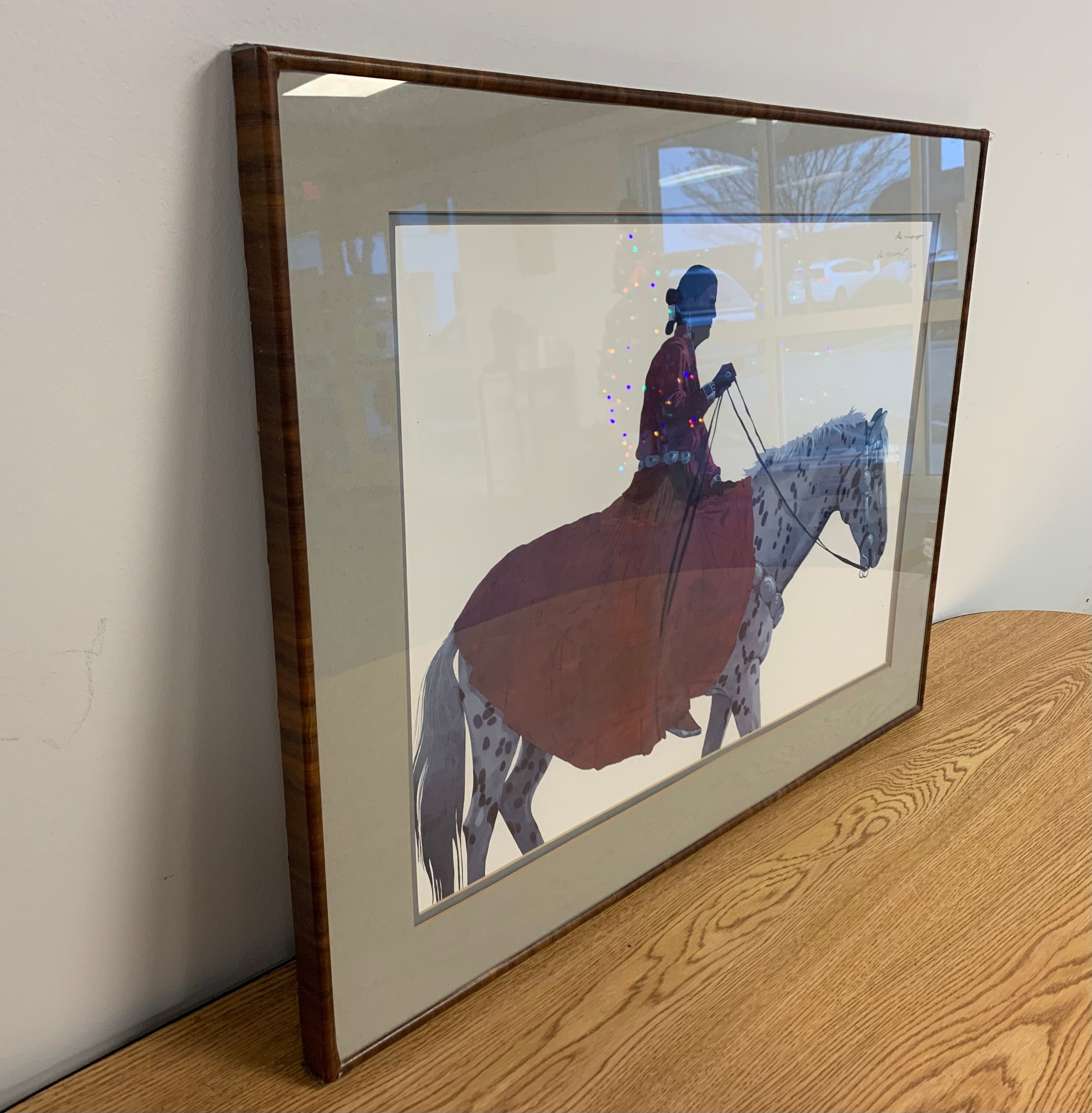 Louis De Mayo riding to Chinle Hand Signed & Framed Fine Art Serigraph ...