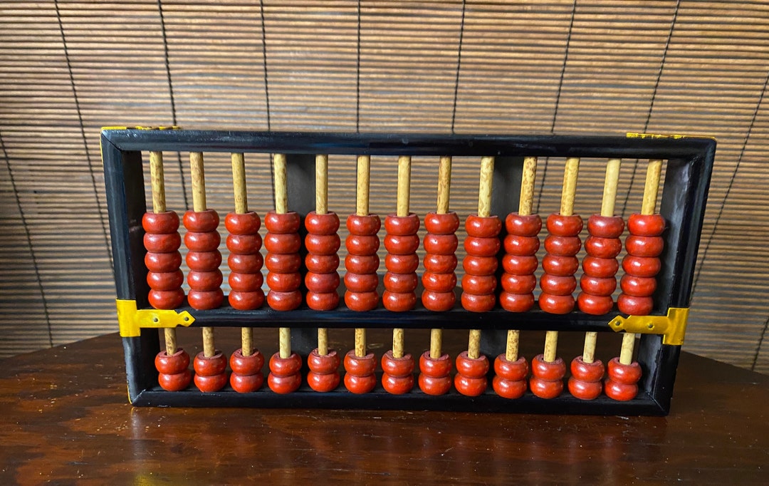 Lotus Flower Brand Abacus Learning Tools 13 Rows of Red Counting Beads ...
