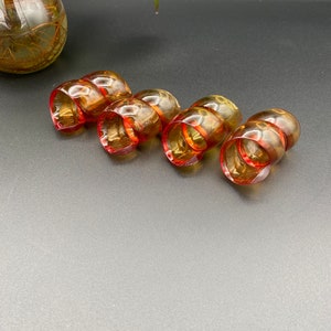 Amber Colored Lucite Swirl Napkin Rings Set of 4 MCM Tableware - Etsy