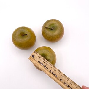 Faux Realistic Apples With Stems Set of 3 - Etsy