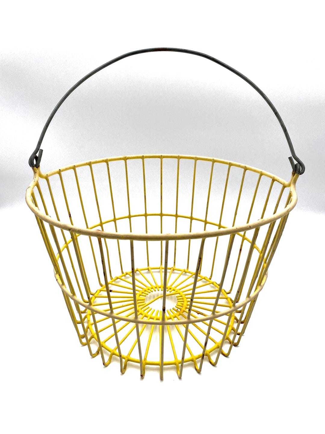 Yellow Rubber Coated Wire Basket, Farmhouse Produce Farmers Market ...