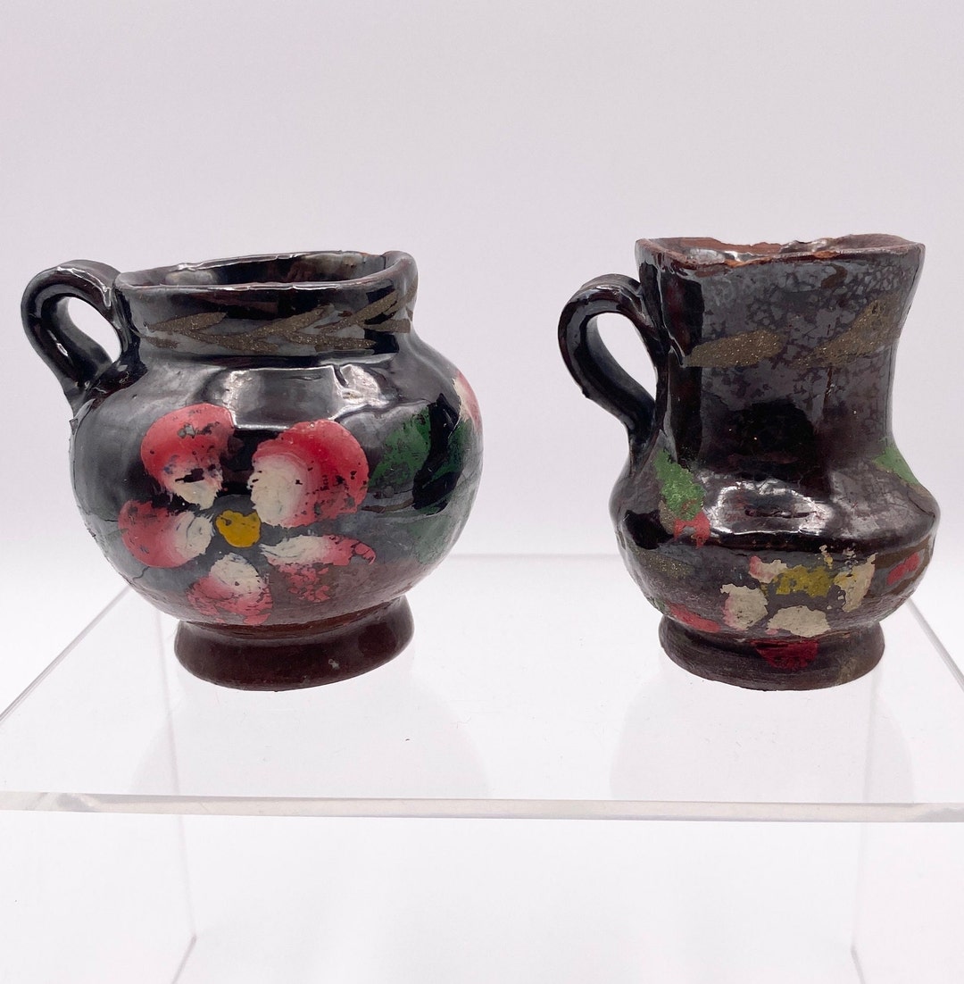 1940s Redware Miniature Pottery Pitchers Handcrafted - Etsy