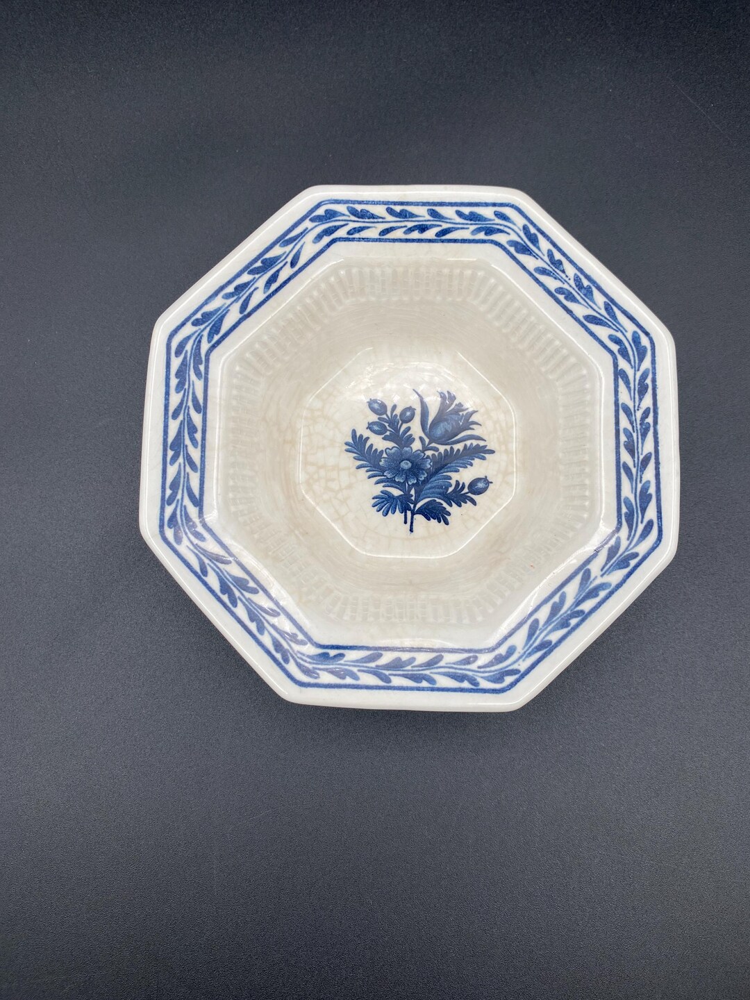 Vintage Castleton Blue Tulip Japan Independence Ironstone Small Fruit ...