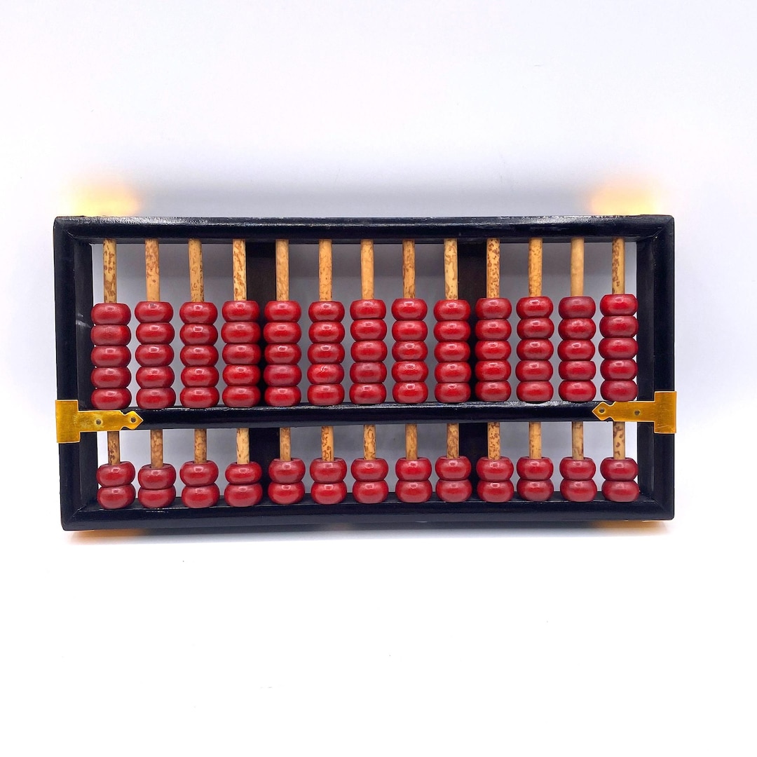 Lotus Flower Brand Abacus Learning Tools 13 Rows of Red Counting Beads ...