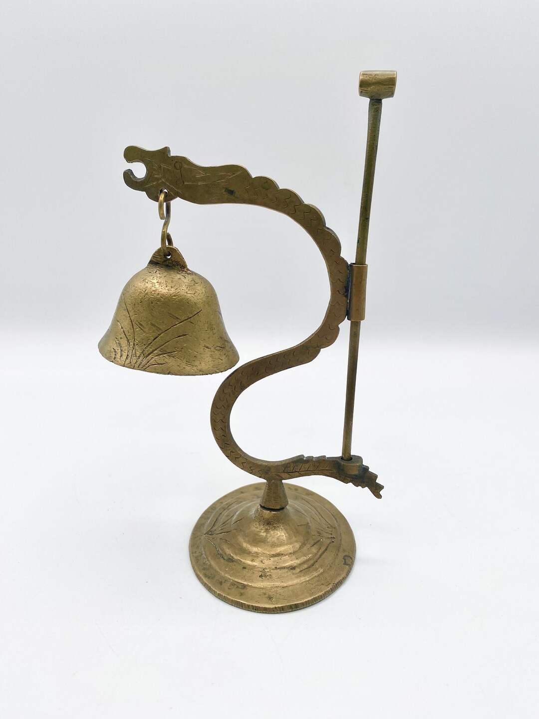 Vintage Brass Dragon Bell With Brass Mallet- Great 60s-70s Era Asian ...