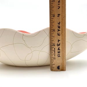 Vintage Pink and White Long Dish Console or Mantle Vase Shawnee Pottery ...