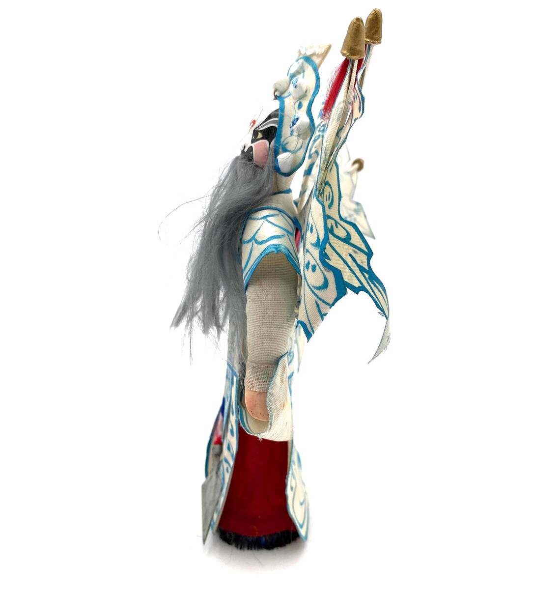 Vintage Peking Opera Wusheng Figurine, Bristle Doll, Chinese Folk Art ...